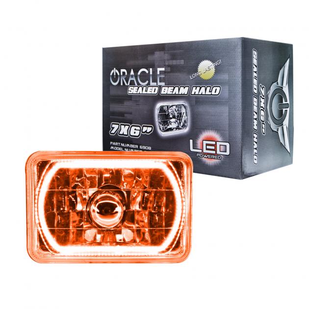 Oracle Lighting Pre-Installed Lights 7x6 in. Sealed Beam, Amber 6908 ...