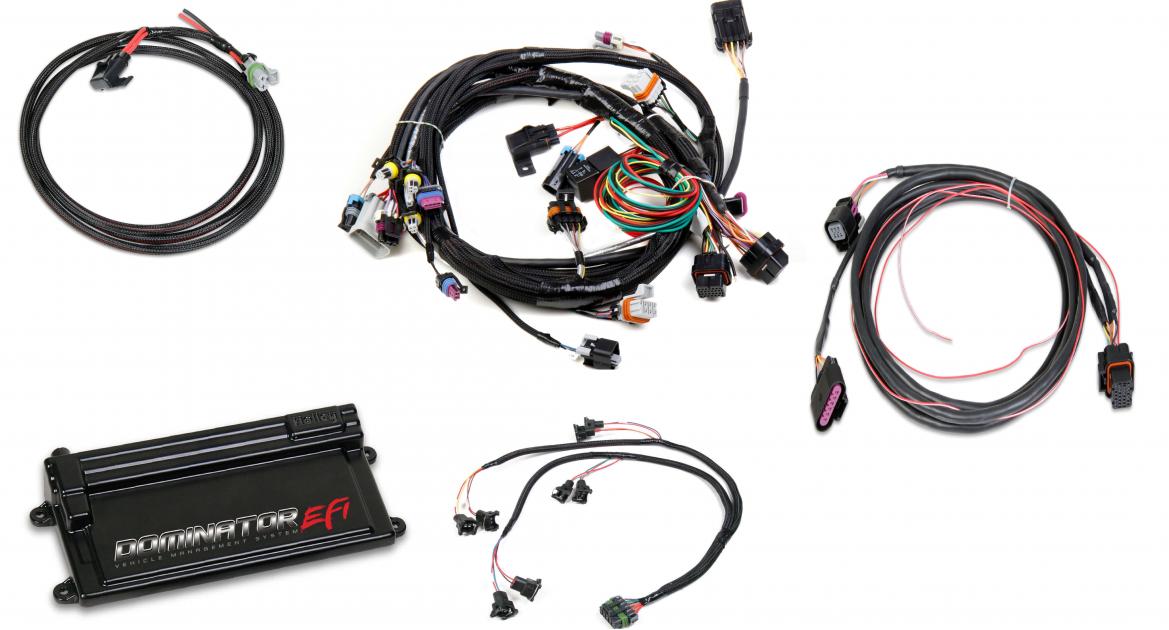 Holley EFI Dominator EFI Kit, LS1 Main Harness w/ Trans and DBW with EV1 Injector Harnesses 550 ...