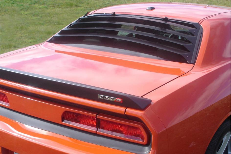 Challenger Rear Window Louver, Textured ABS, 2008-2016 | Moparts