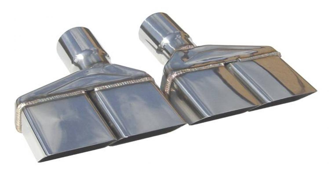 Pypes Exhaust Tail Pipe Tip Set 70-74 Challenger 2.5 in Dual Rectangle ...