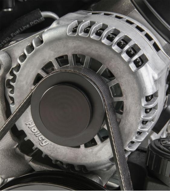Holley Alternator Pulley Cover Black 97-187 | Moparts