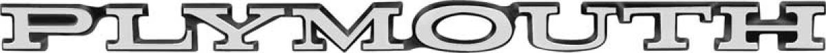 OER 1968-72 "PLYMOUTH" Script Hood / Rear Deck Emblem 2785791 | Moparts