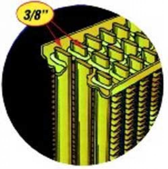 OER 1967-72 Chevy Pickup 6 Cyl 250 with MT 3 Row Copper/Brass Radiator ...
