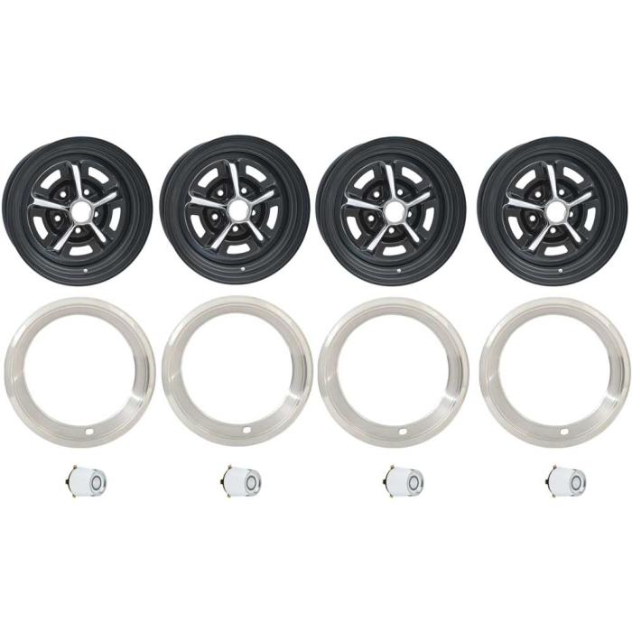 OER 14" X 6" Magnum 500 Road Wheel, Trim Ring & Center Cap, 5 X 4-1/2 ...