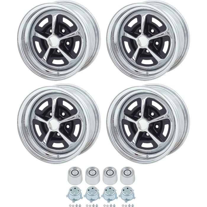 14" X 6" Magnum Style Wheel & Center Cap Kit, 5 X 4-1/2" Bolt Pattern ...