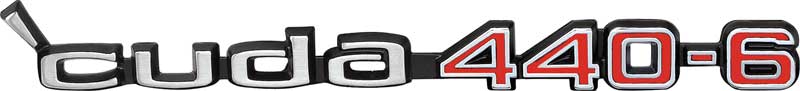 OER 1970-71 "Cuda 440-6" Rallye Hood Emblem 2998798 | Moparts